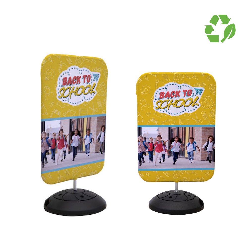 Fully Custom Outdoor Recycled rPET Swivel Display | Eco Promotional Products